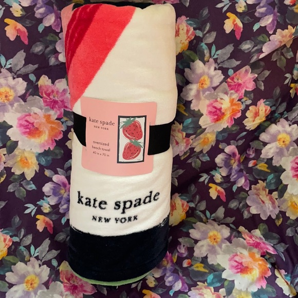 kate spade | Accessories | Nwt Kate Spade Oversized Beach Towel ...